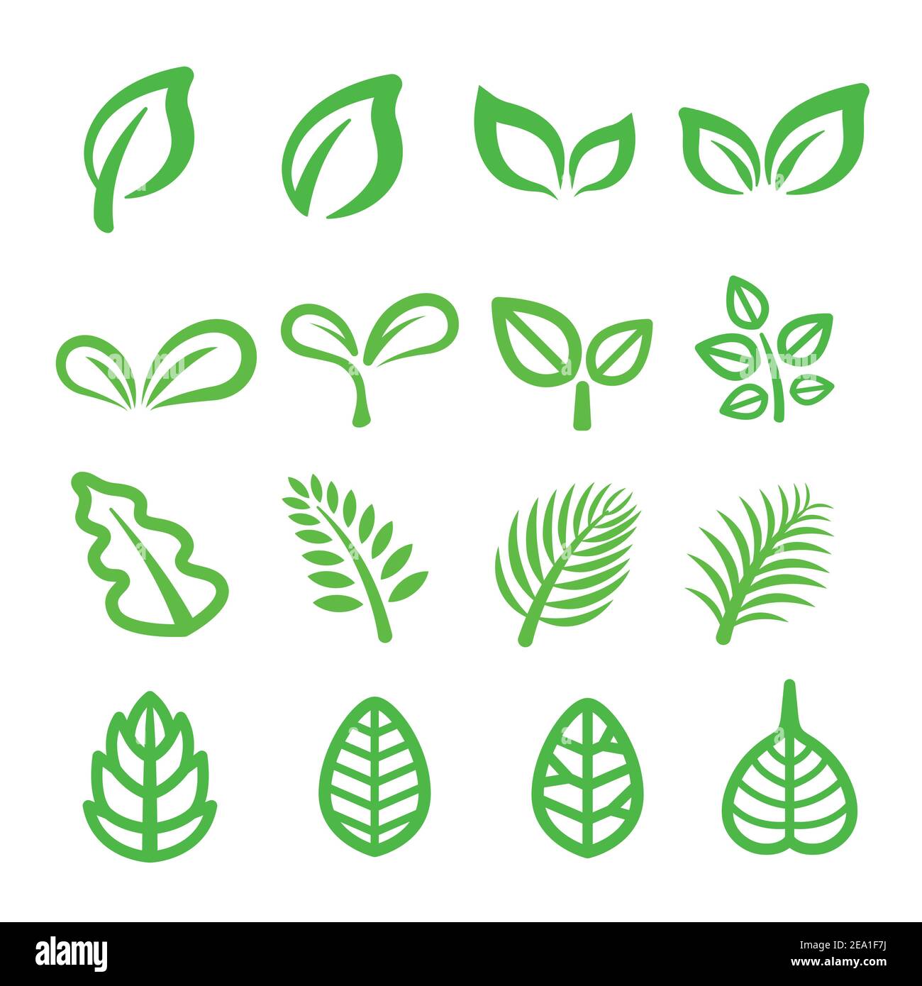 leaf line icon Stock Vector Image & Art - Alamy