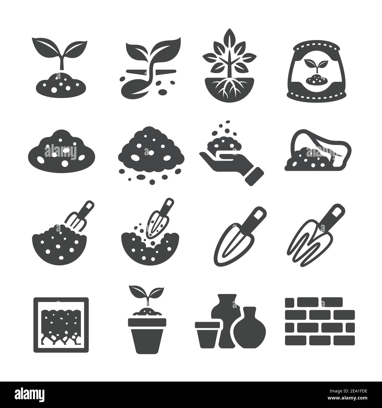 Soil icon illustration hi-res stock photography and images - Alamy