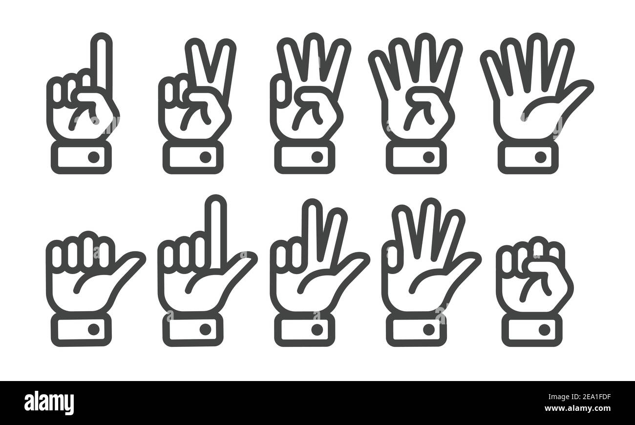 finger counting icon Stock Vector Image & Art - Alamy