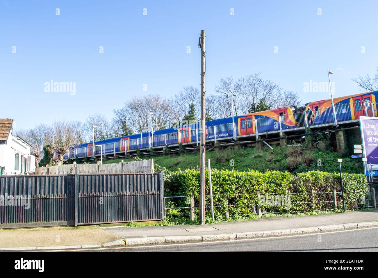 HOUNSLOW, LONDON, ENGLAND- 5th February 2021: South Western Railway ...