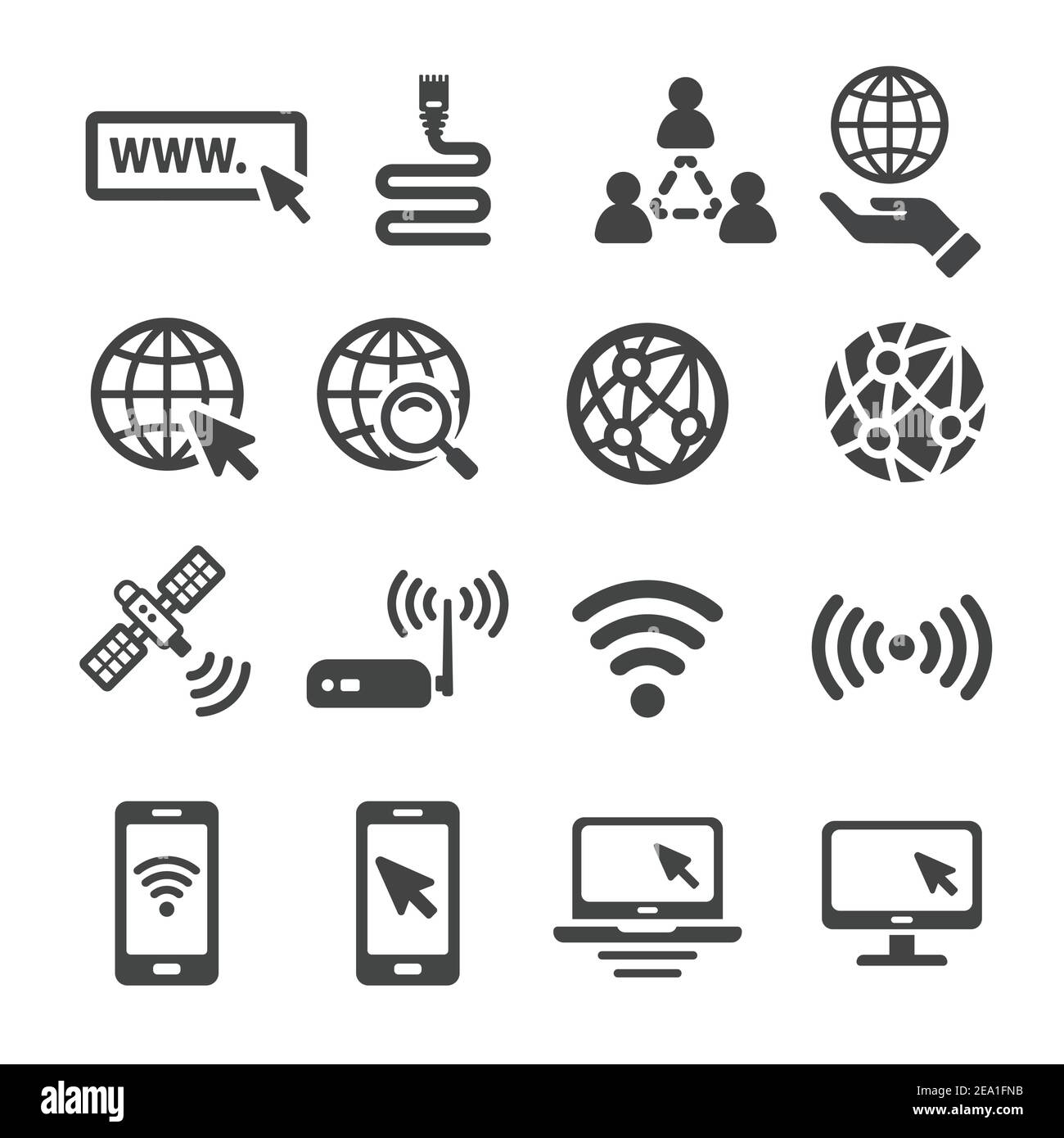 Modem router earth globe connect Black and White Stock Photos & Images ...