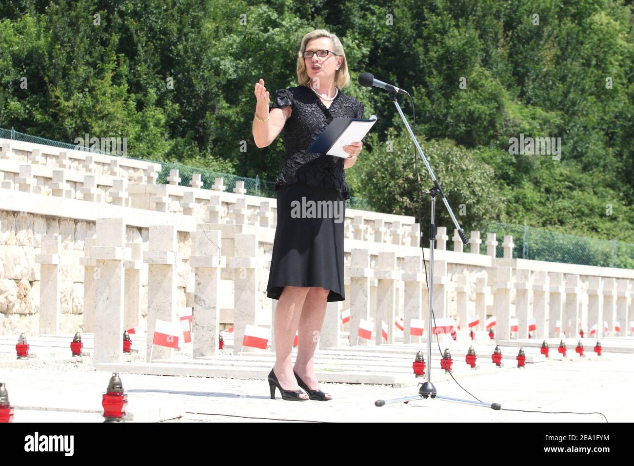 Cassino, Italy - May 21, 2011: Anna Maria Anders attends the ceremony ...