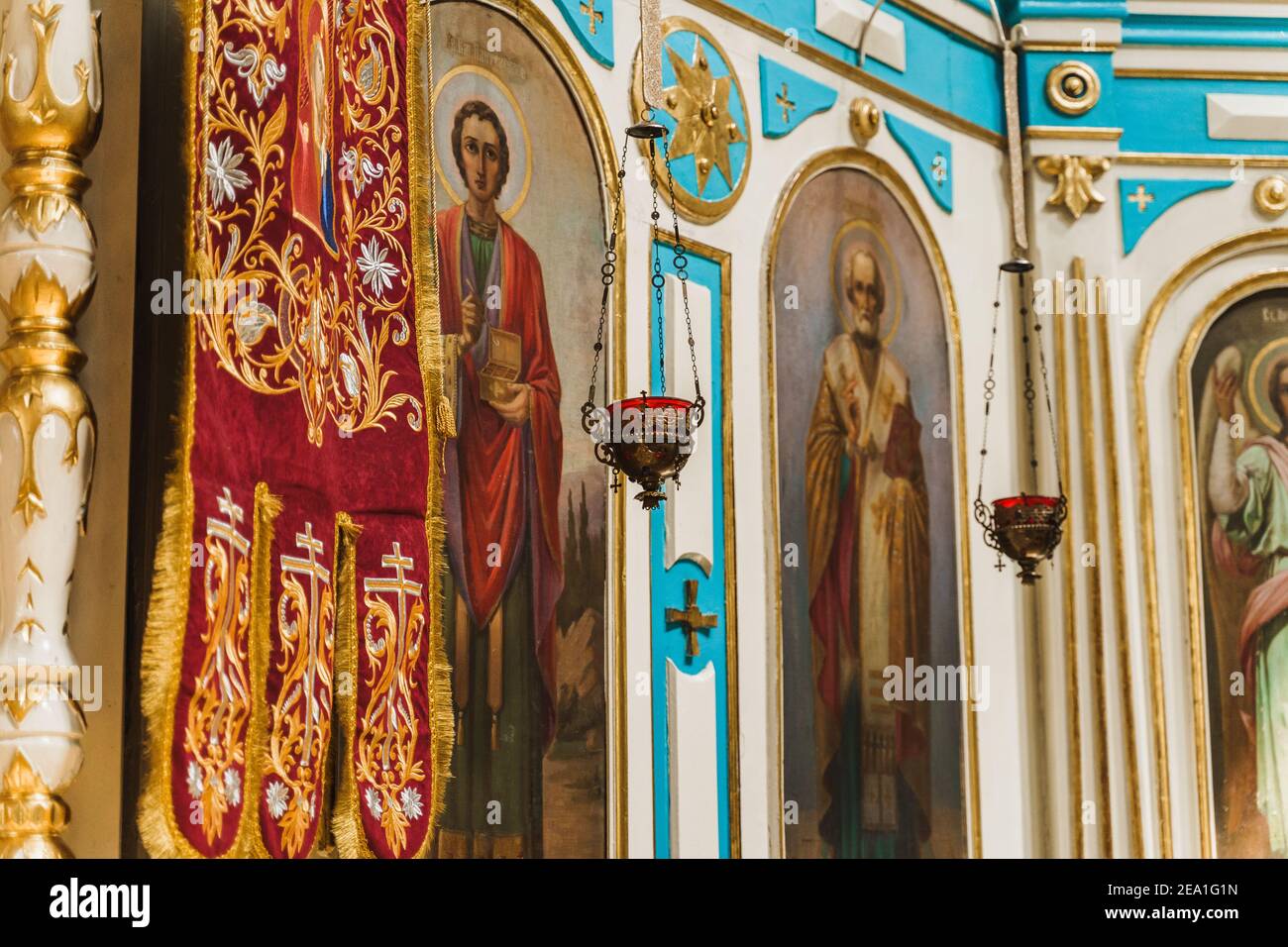 Russian church interior incense hi-res stock photography and images - Alamy