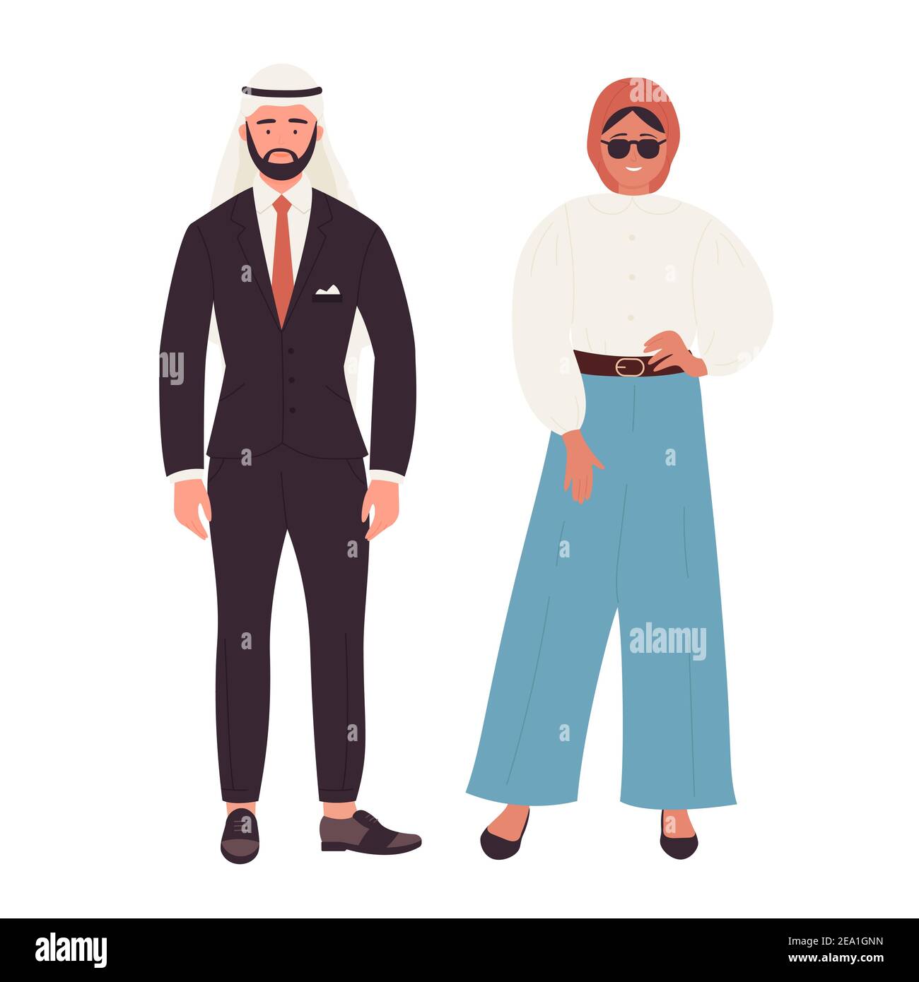 Arab businessman standing on Stock Vector Images - Alamy