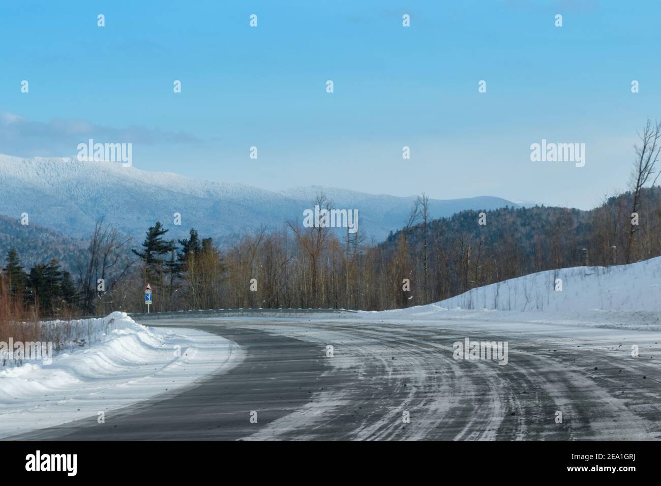 Sunset among the mountains on the road Lidoga-Vanino Khabarovsk ...