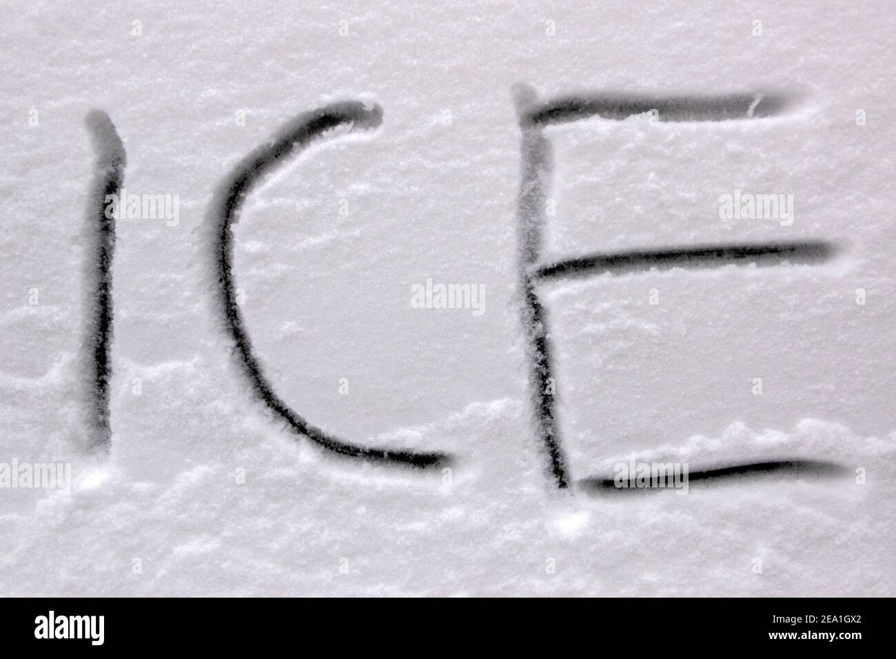 The Word Ice Written In The Snow At Amsterdam The Netherlands 7-2-2021 ...