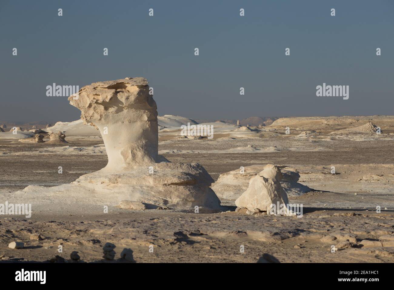 Outstanding rock formation in the White desert, Egypt Stock Photo - Alamy