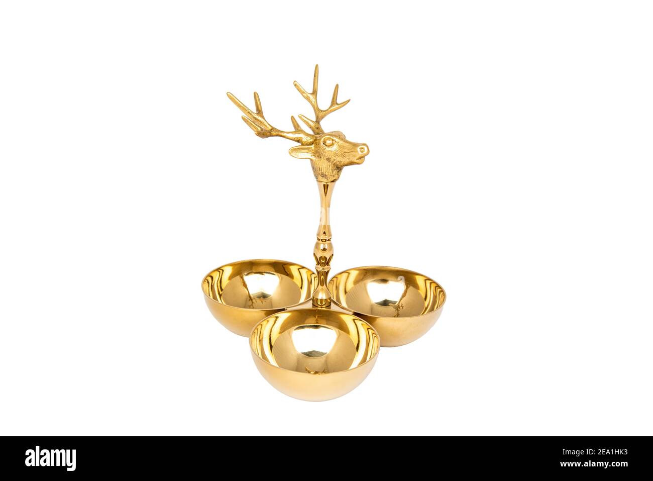 gold plated metal object isolated on white Stock Photo - Alamy