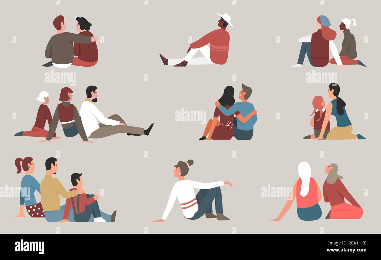 Old elderly woman sitting Stock Vector Images - Alamy