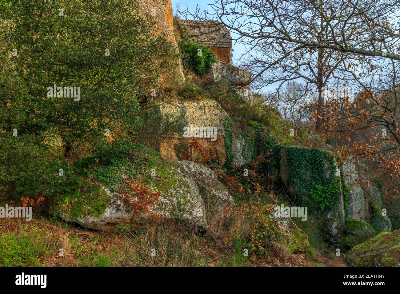Etruscan Necropolis of Norchia Stock Photo - Alamy