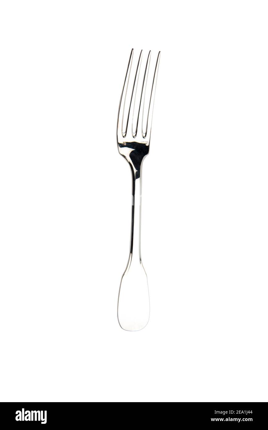 silver plated metal fork isolated Stock Photo - Alamy