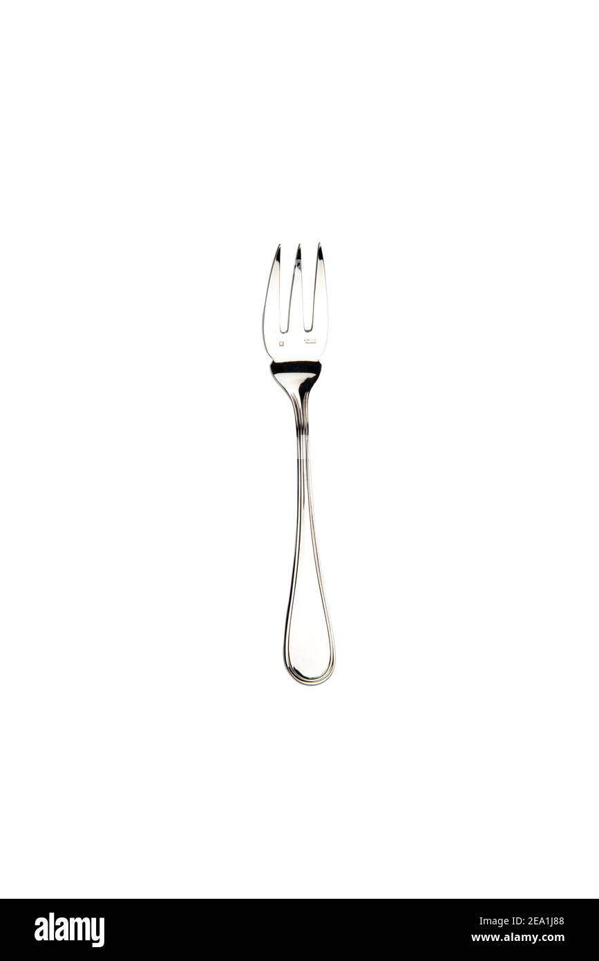 silver plated metal fork isolated Stock Photo - Alamy