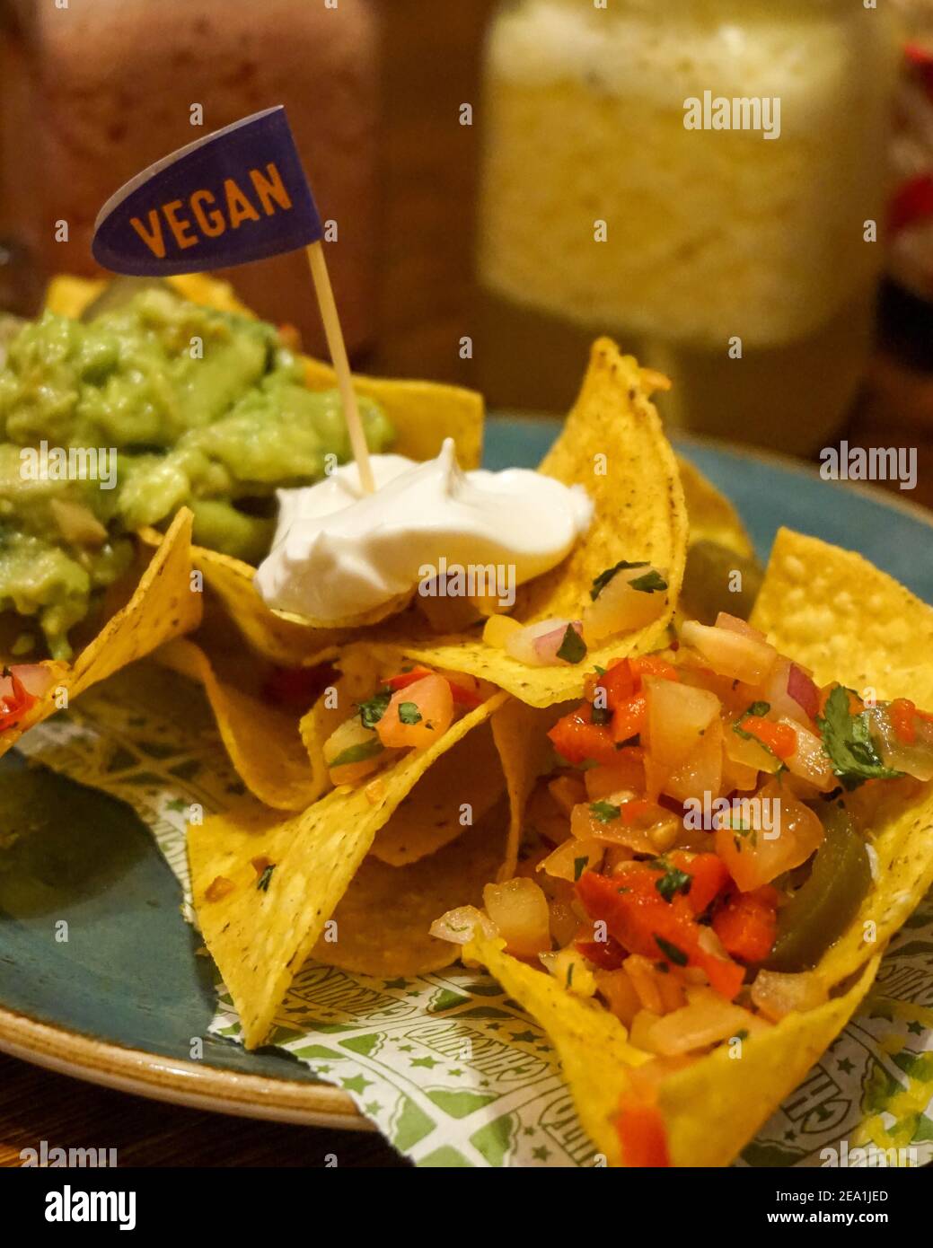Nachos with salsa, cream & gracomole, Chiquito Mexican Chain Restaurant ...