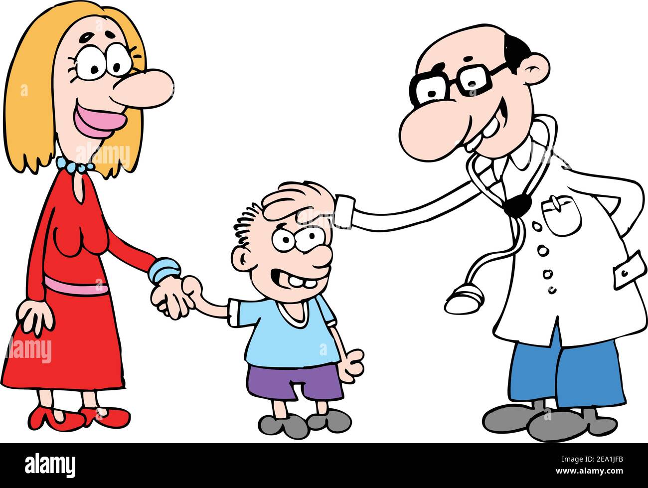 Nurse examining child Stock Vector Images - Alamy