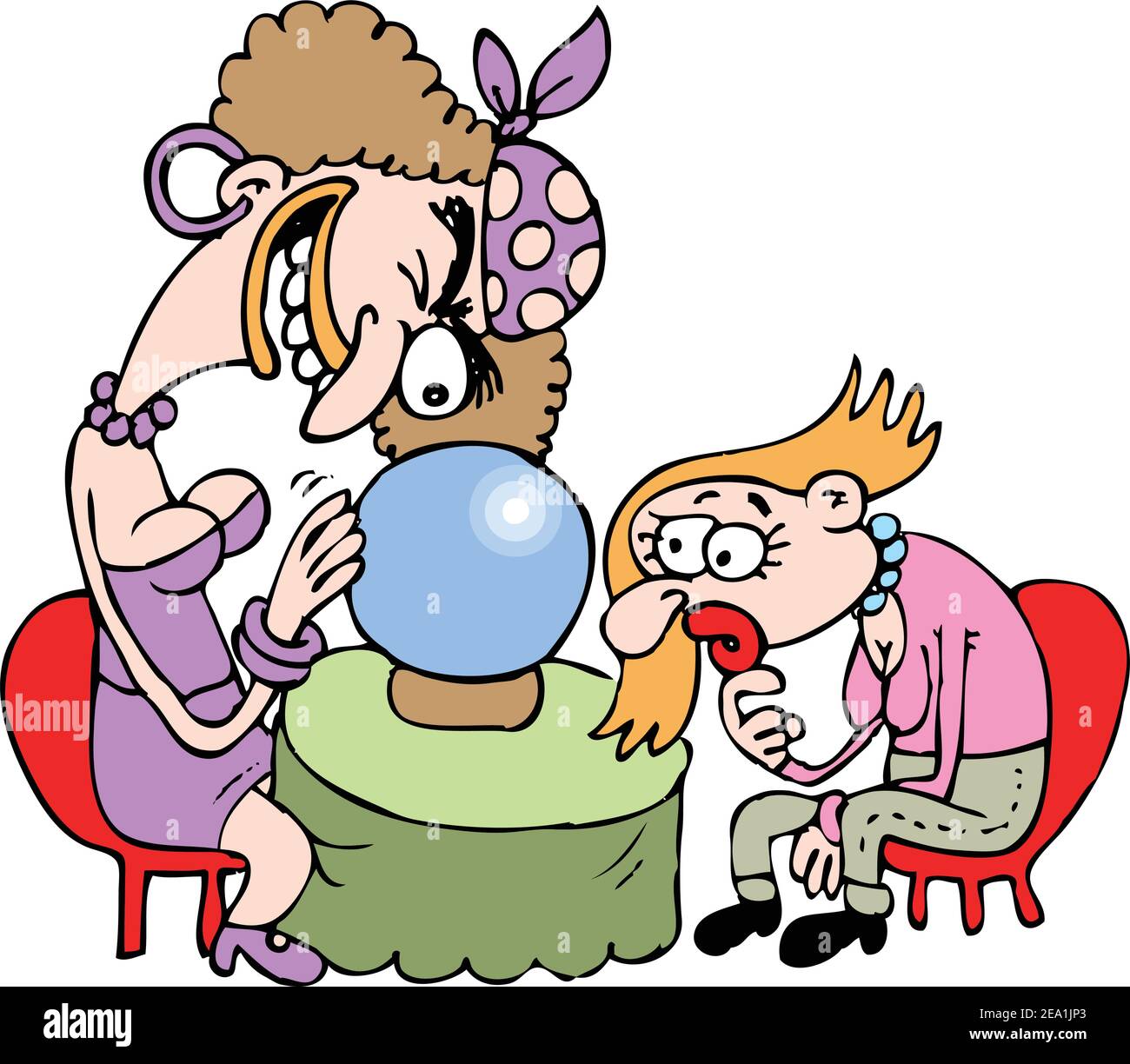 Crystal ball woman fortune Stock Vector Images - Alamy