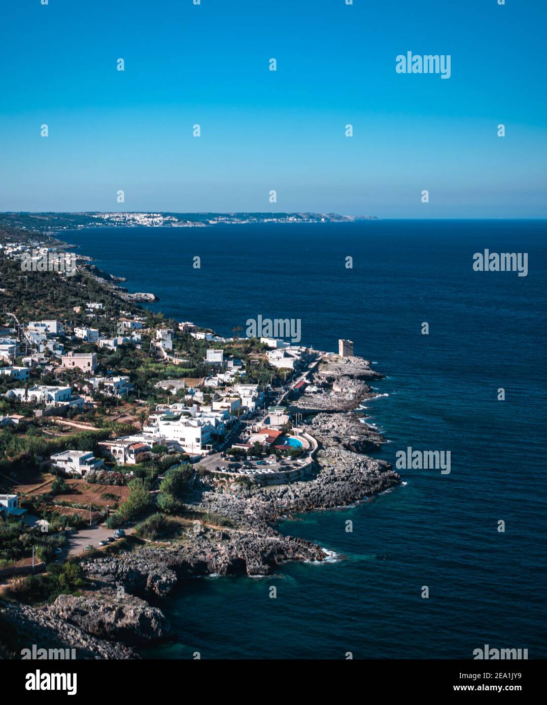 fantastic view on the fabulous puglia sea Stock Photo - Alamy