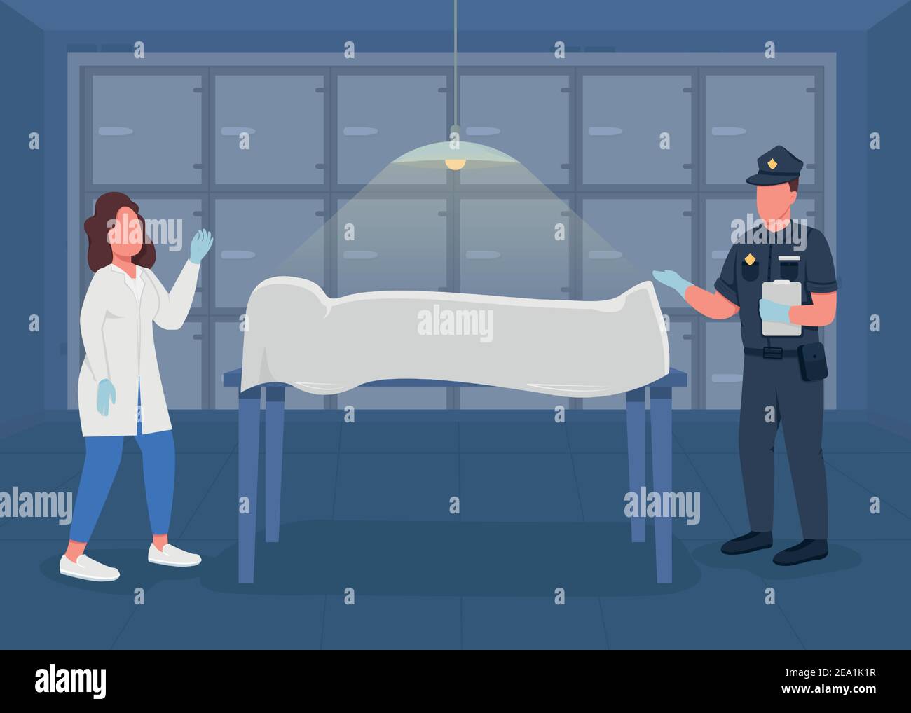 Morgue body Stock Vector Images - Alamy