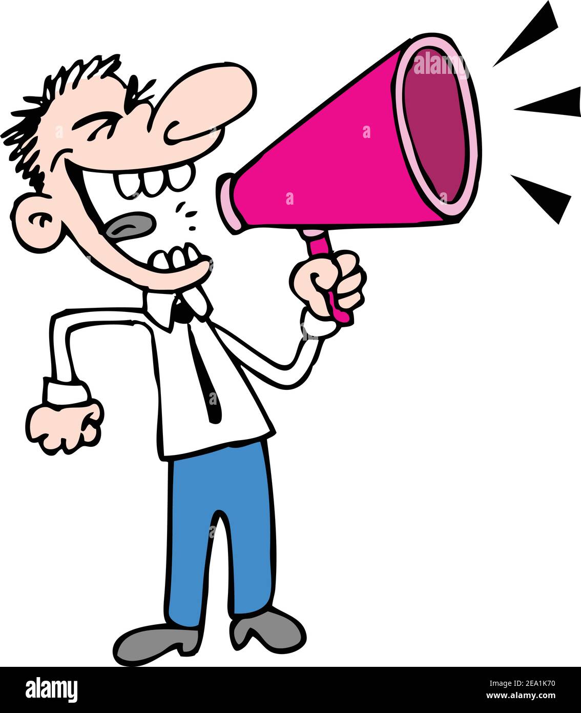 Man girl people megaphone Stock Vector Images - Alamy