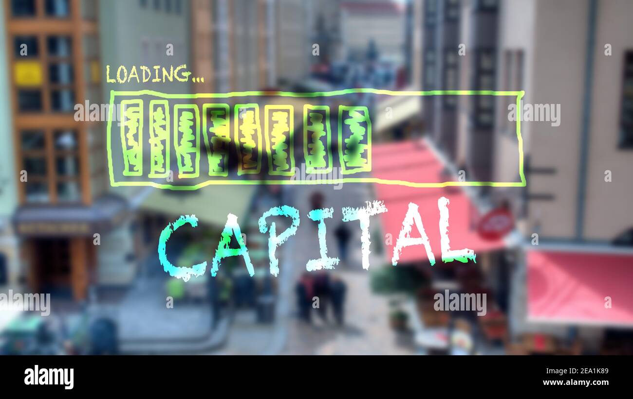 Street Sign the Direction Way to Capital Stock Photo - Alamy
