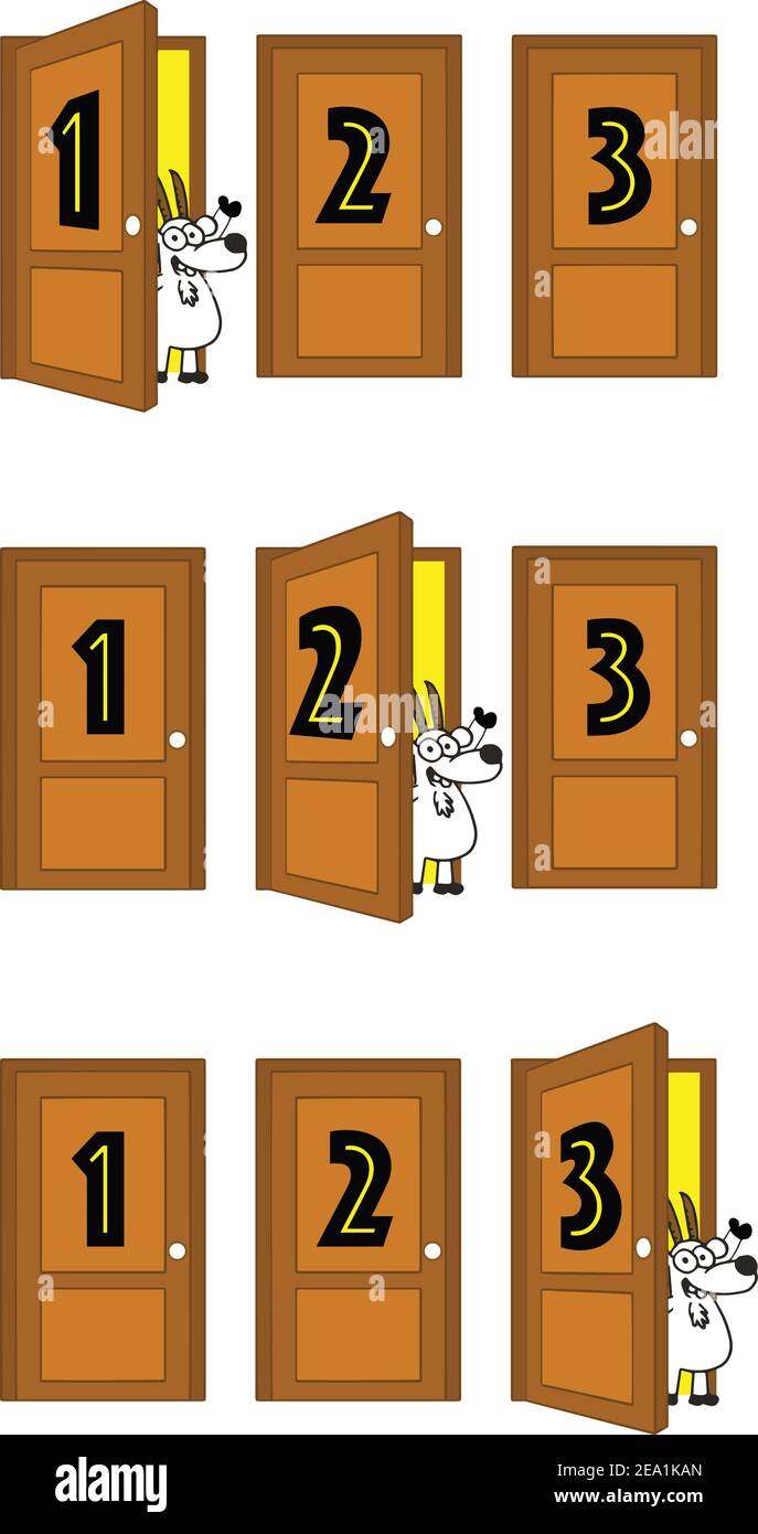 goat behind the doors Stock Vector Image & Art - Alamy