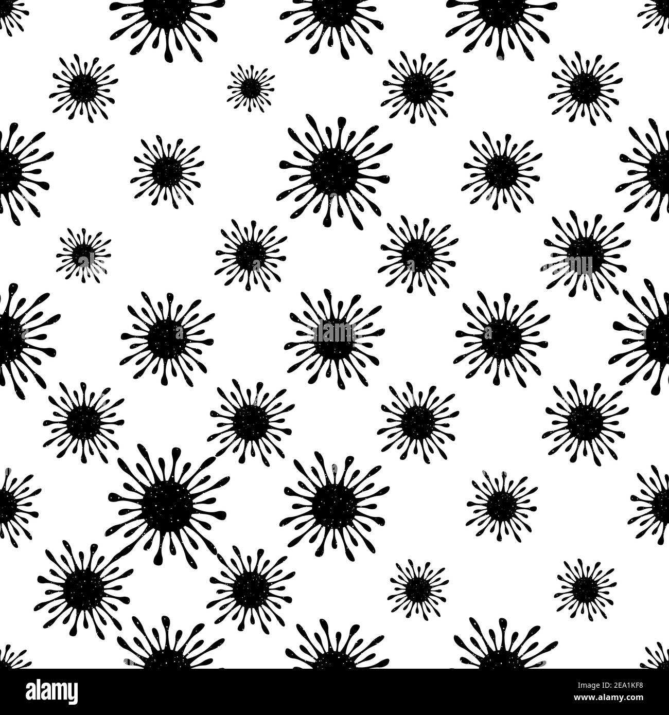 Medical seamless pattern with bacteria on white background. Stop COVID ...