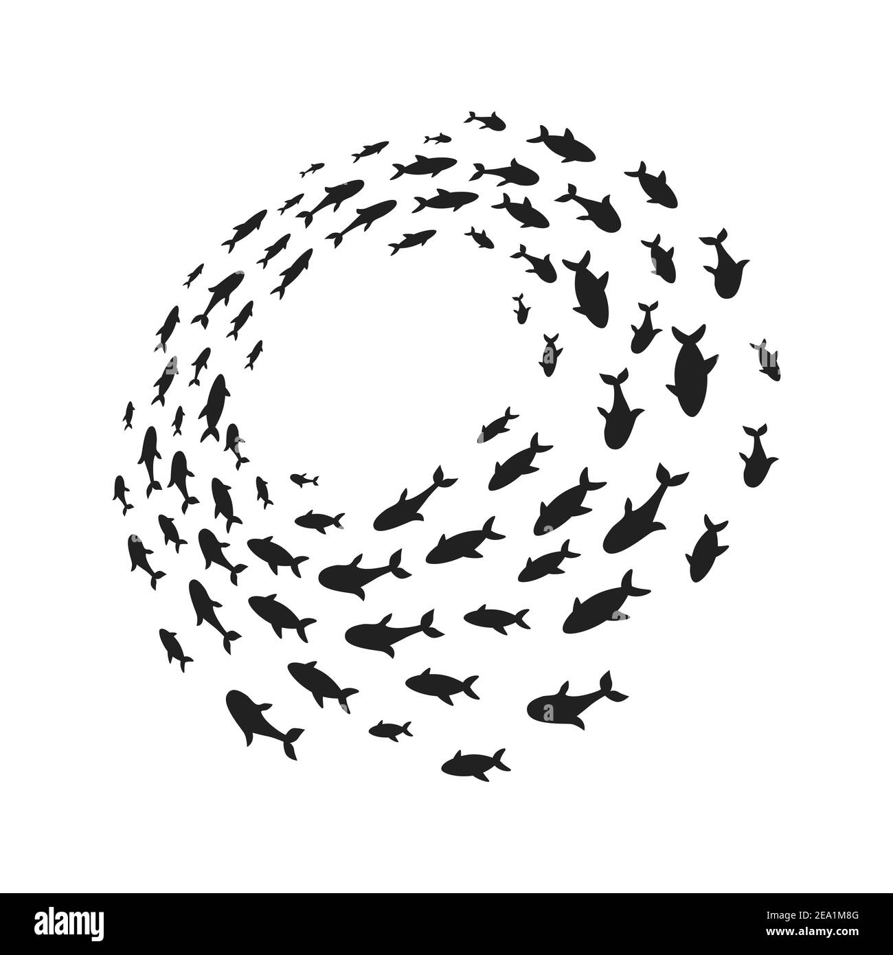 School Of Fish Silhouette