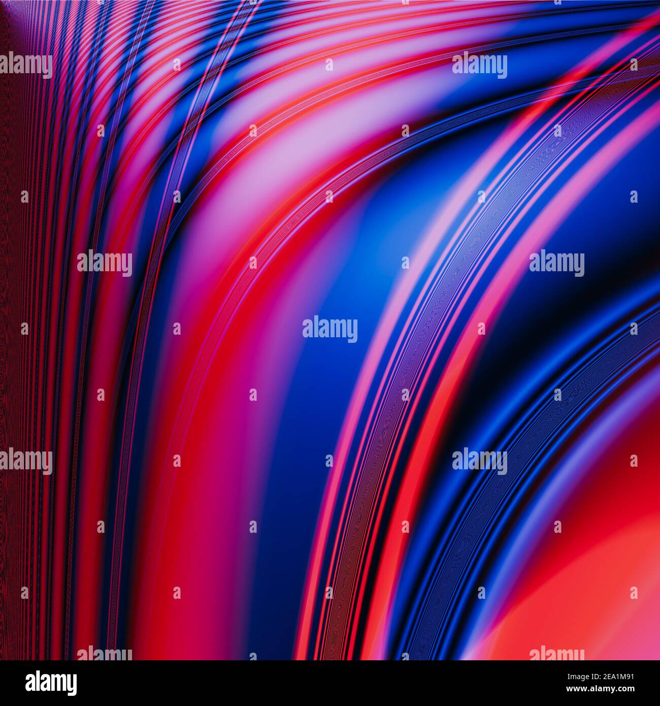 An illustration of vibrant colorful geometric curvey figures Stock ...