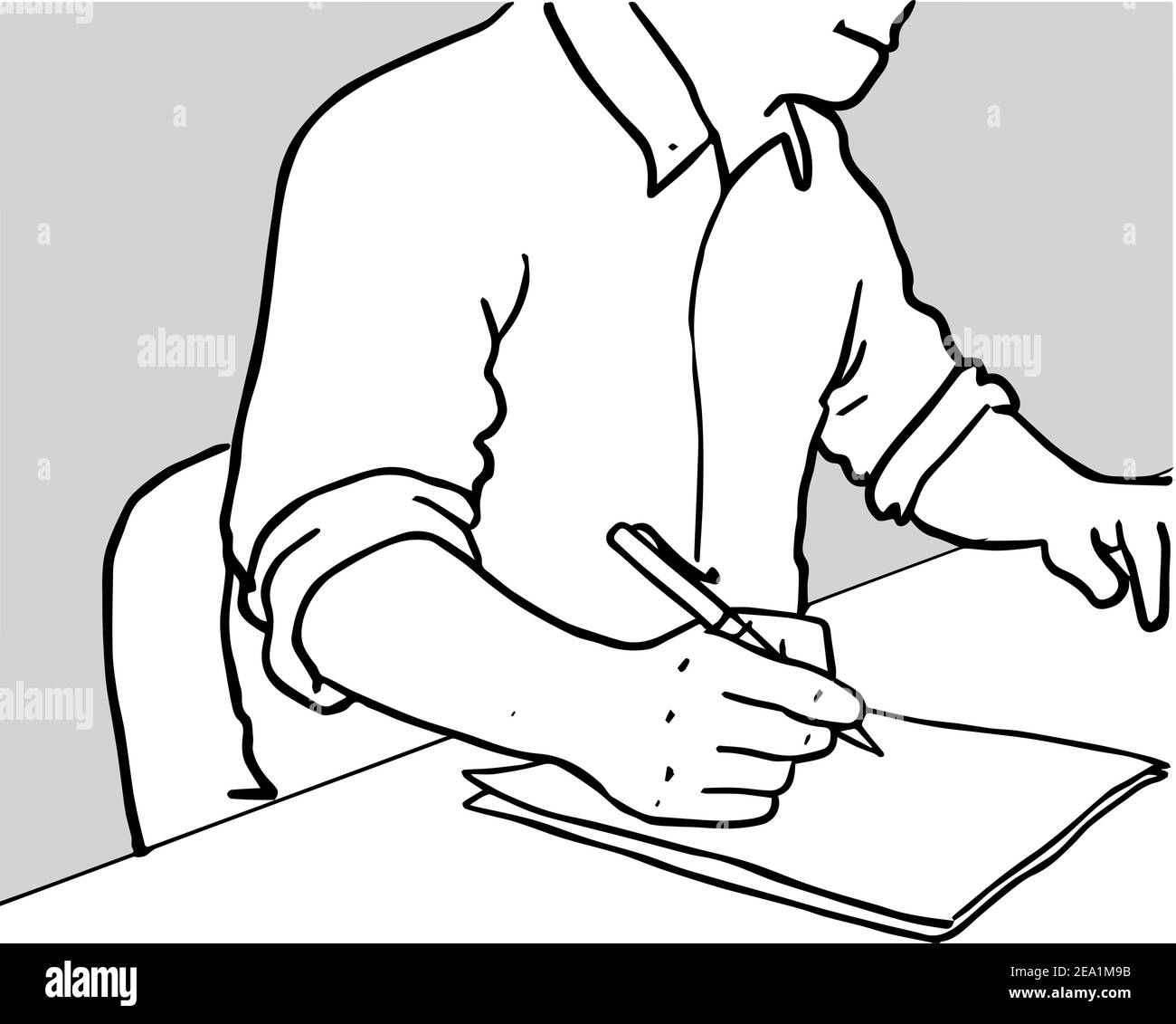 Business colleague standing discussing Stock Vector Images - Alamy