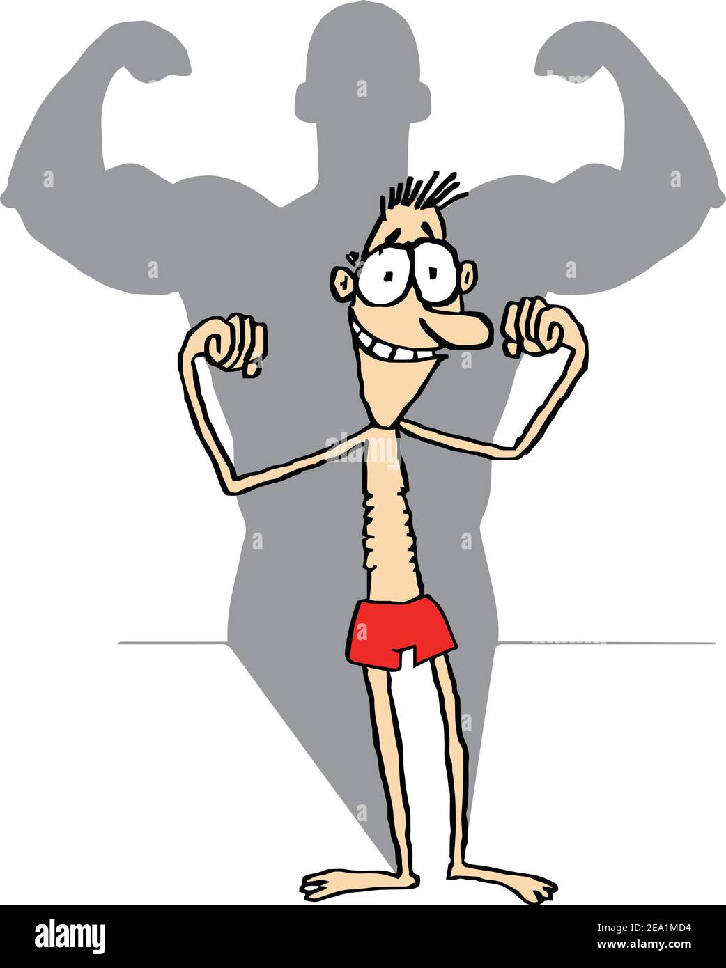 Man confidence muscular Stock Vector Images - Alamy