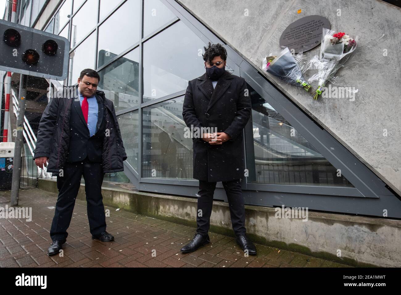 Aazim Ihsan, a victim's relative, and Docklands Victims Association ...