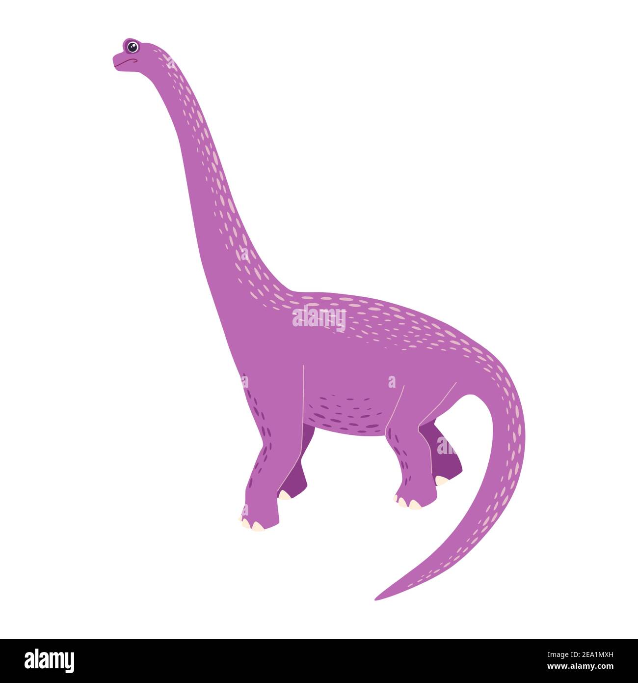 Brachiosaurus purple, prehistoric dinosaurs collection. Ancient animals ...