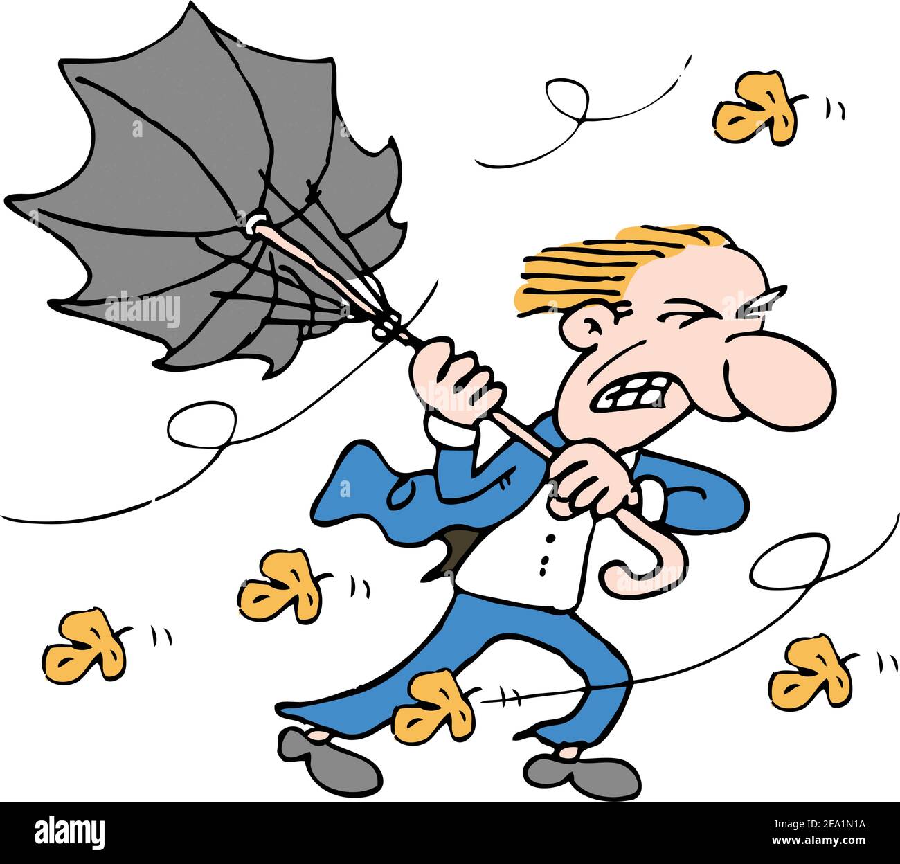 Umbrella walk rain street Cut Out Stock Images & Pictures - Alamy