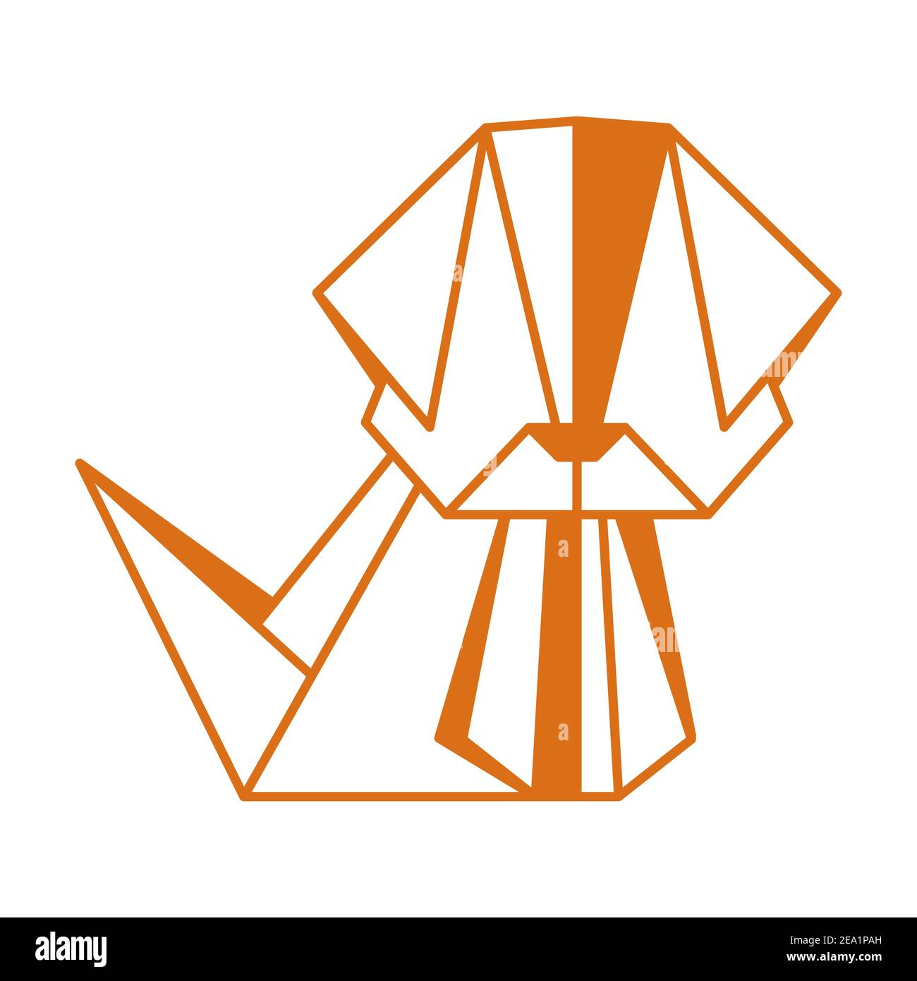 Illustration origami dog Stock Vector Images - Alamy