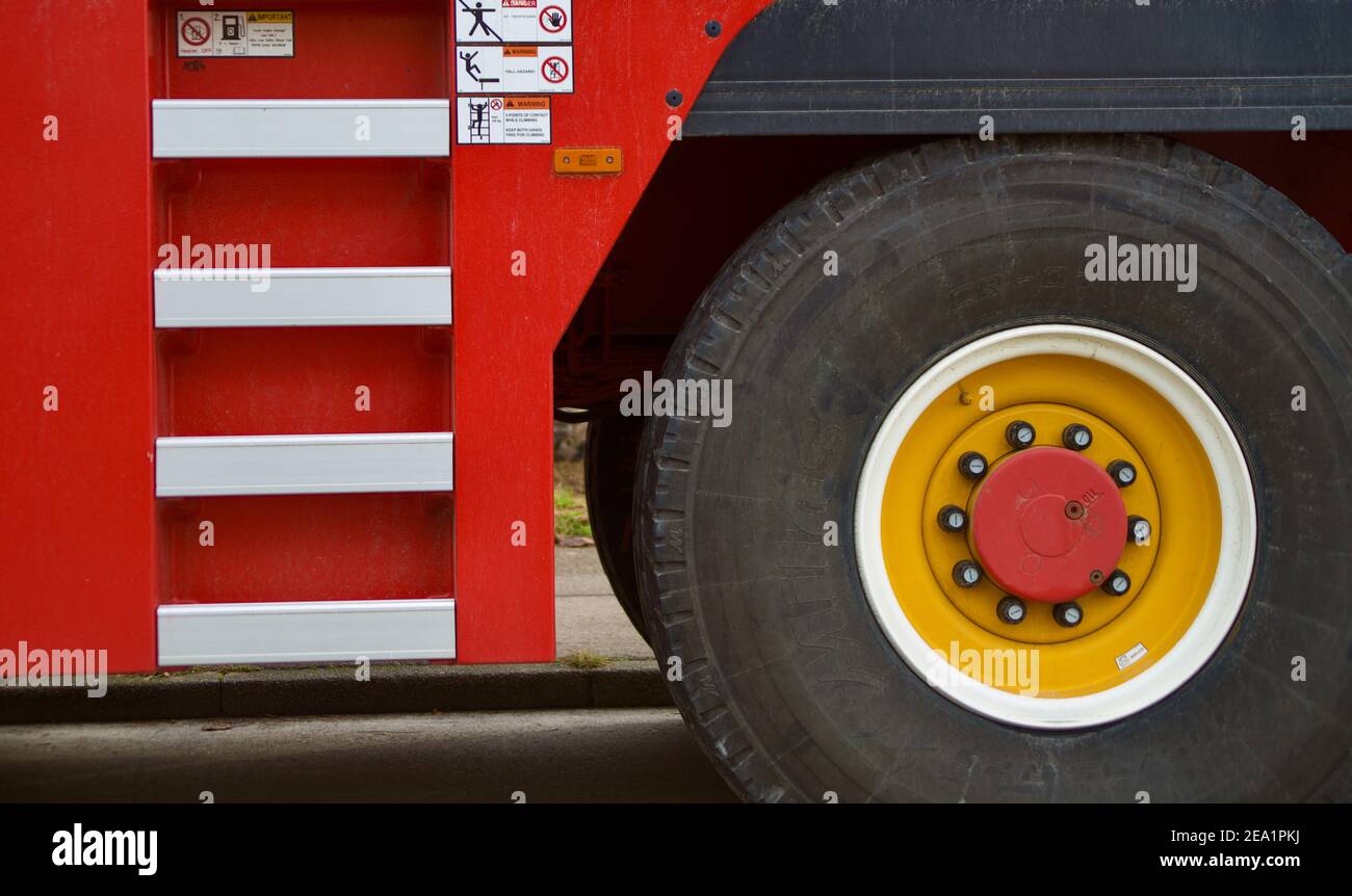 Big red wheel hi-res stock photography and images - Alamy