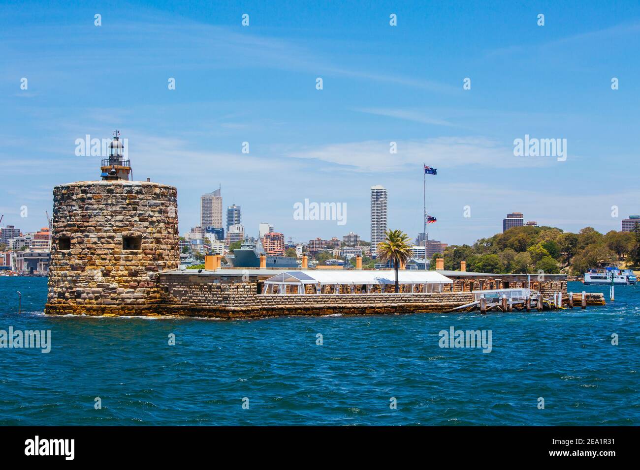 Sydney Harbour and Fort Denison Australia Stock Photo - Alamy