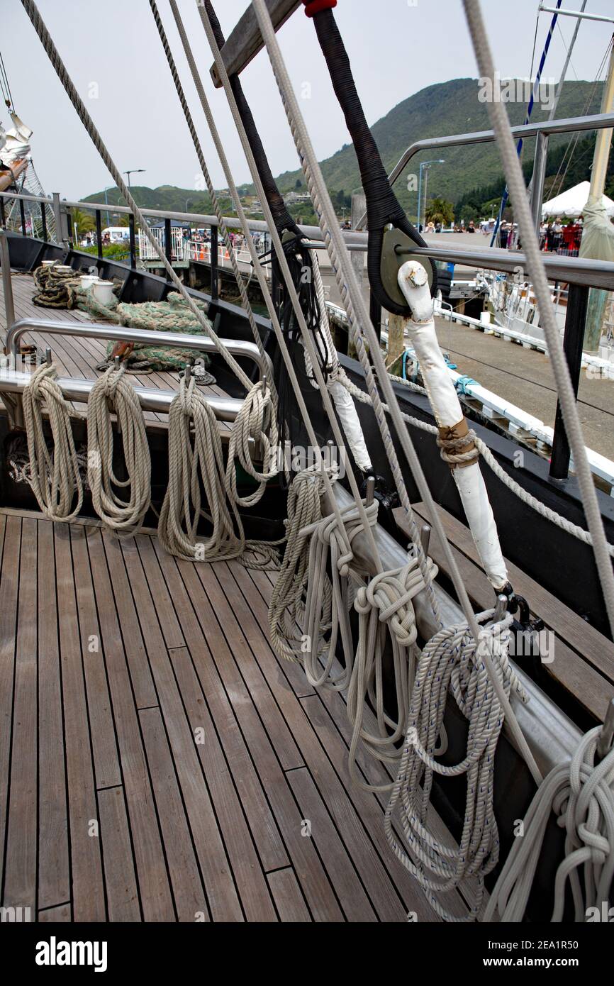 Spirit of New Zealand sailing ship Stock Photo - Alamy