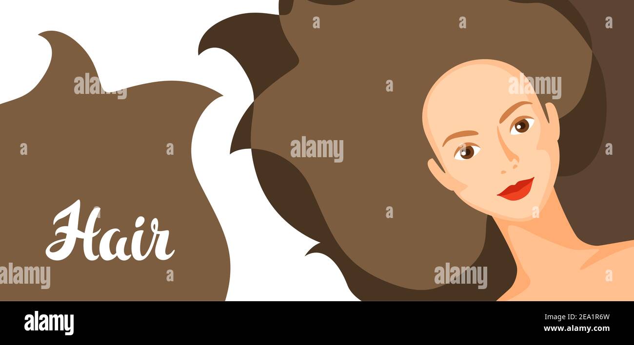 Girl wild hair in Stock Vector Images - Alamy