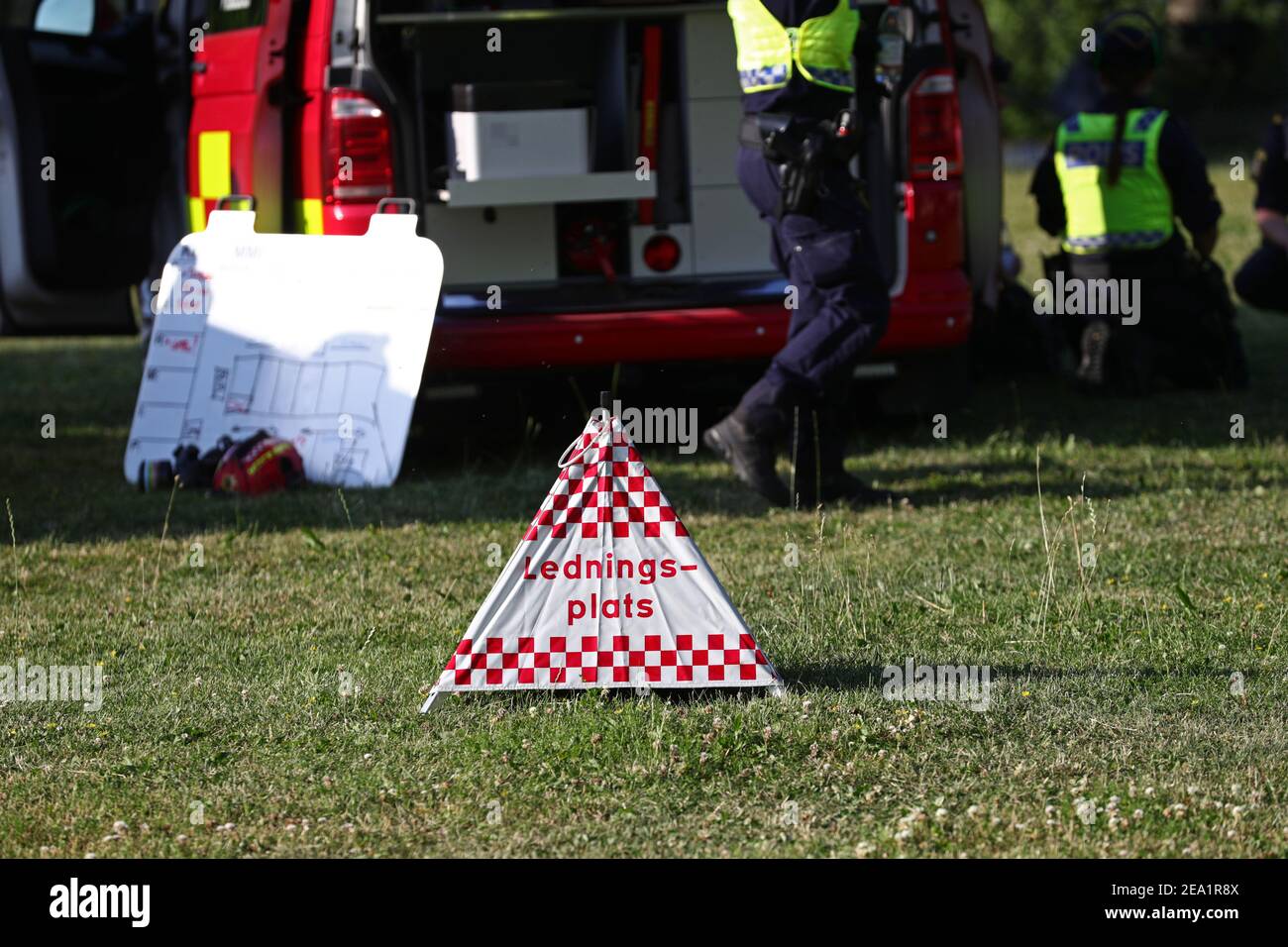 LINKÖPING, SWEDEN- 27 JUNE 2020:Big fire in apartment blocks in ...