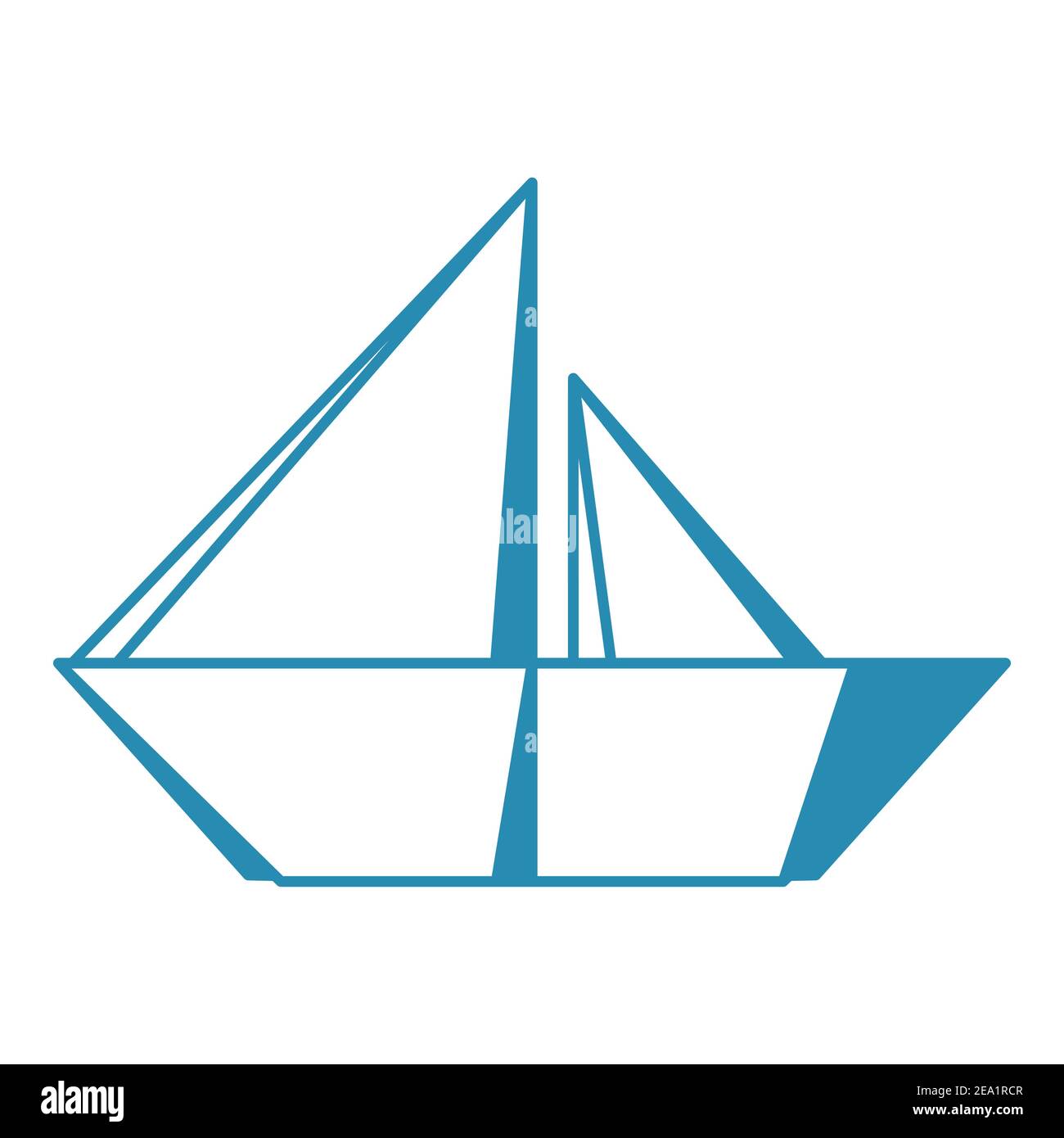 Illustration of origami boat Stock Vector Image & Art - Alamy
