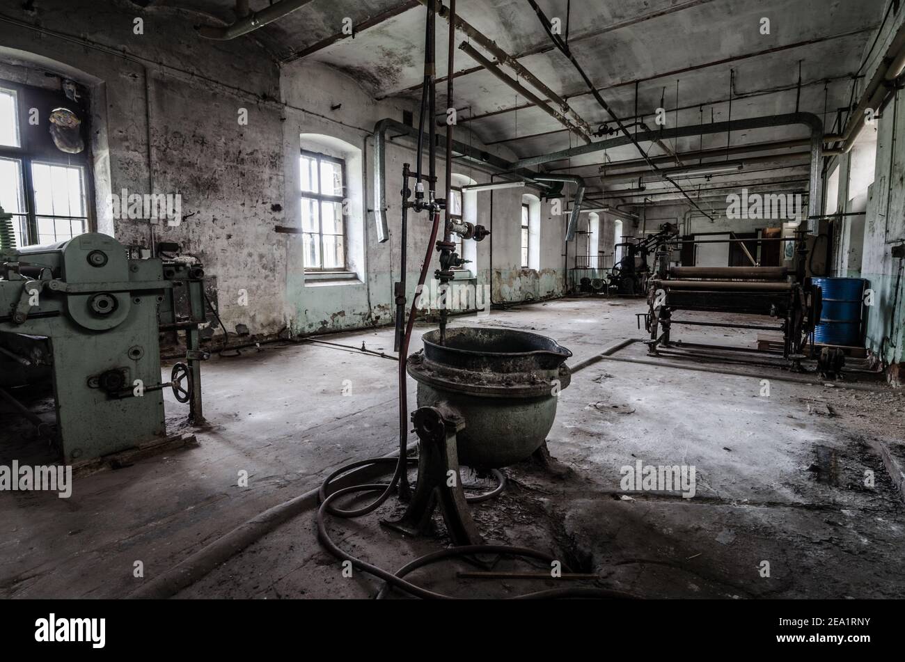metalworking in old abandoned factory Stock Photo - Alamy