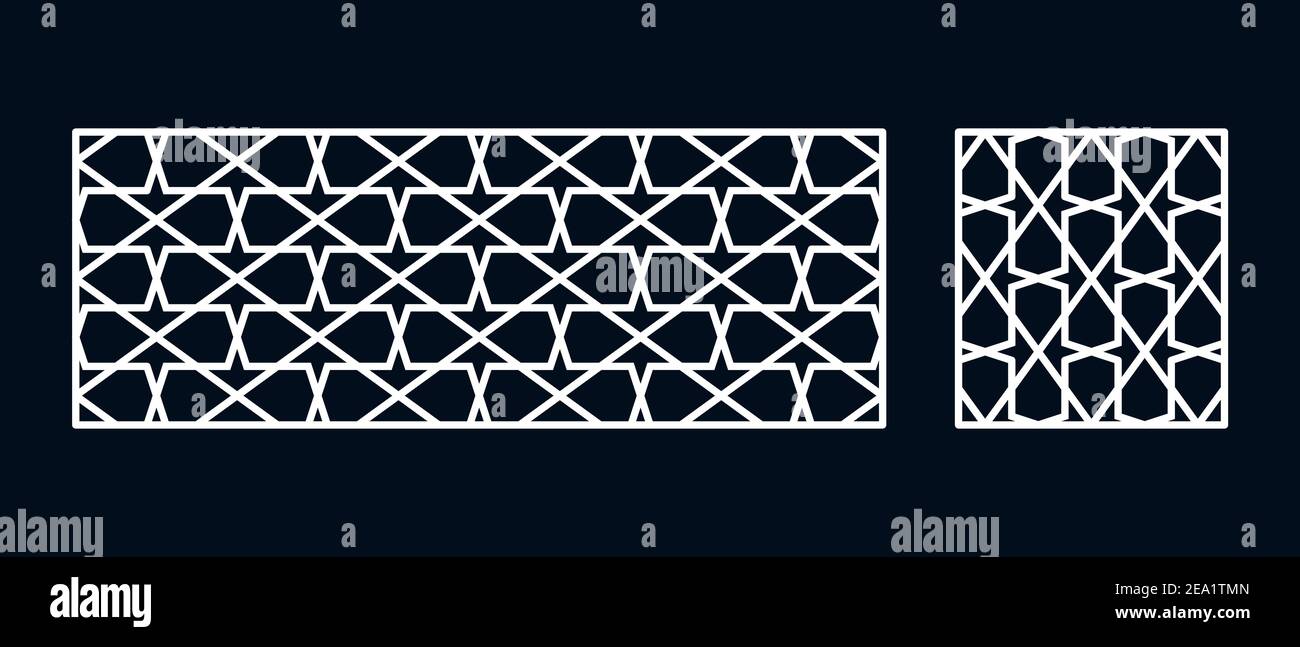 Set of templates of Islamic pattern for laser cutting or paper cut ...