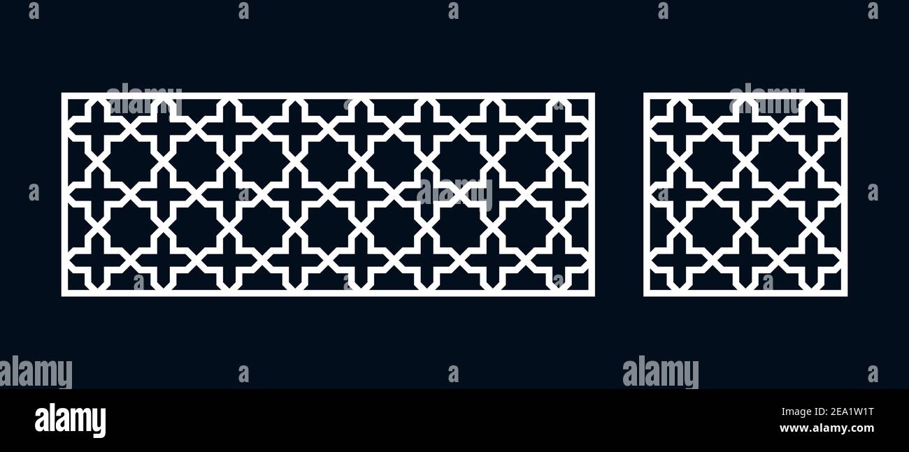 Set of templates of Islamic pattern for laser cutting or paper cut ...