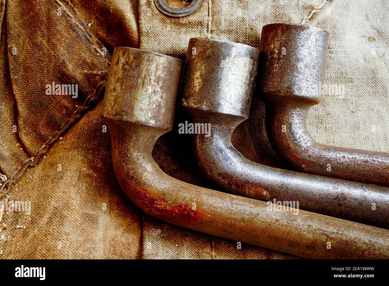 Set of box spanners, Old tools, France Stock Photo - Alamy