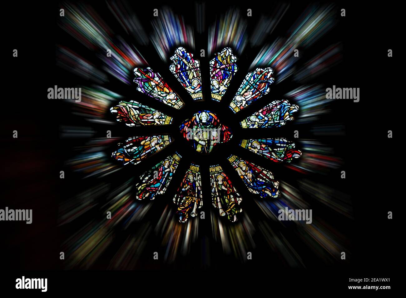 Stained glass window in the chapel at St Michael’s Mount, Marizion ...