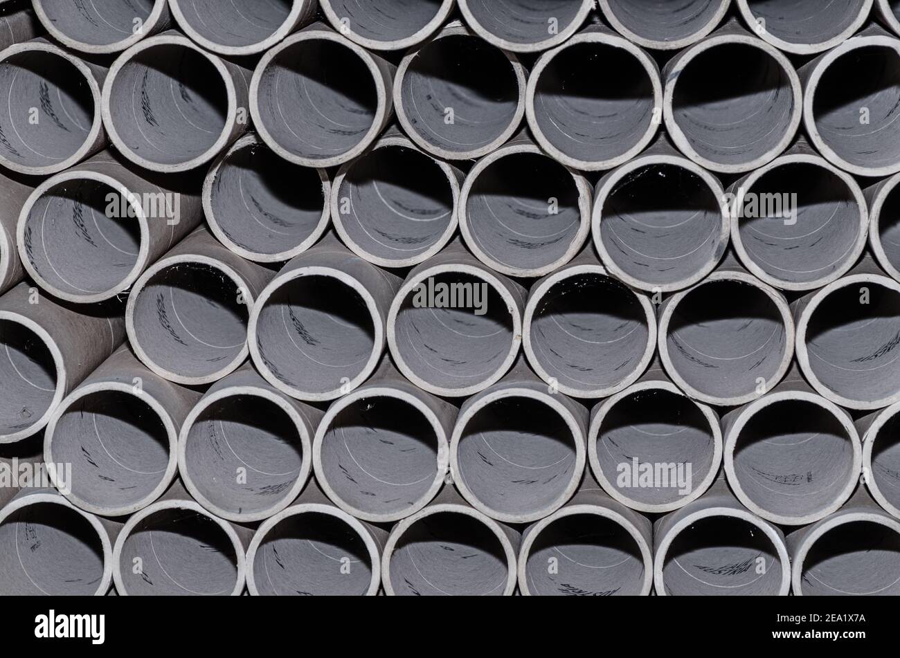 many empty rolls stacked Stock Photo - Alamy