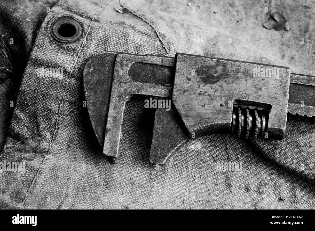 Wrench, Old tool, France Stock Photo - Alamy