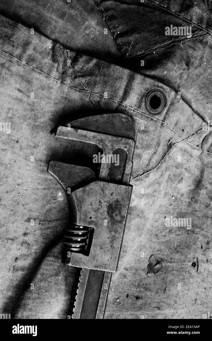 Wrench, Old tool, France Stock Photo - Alamy