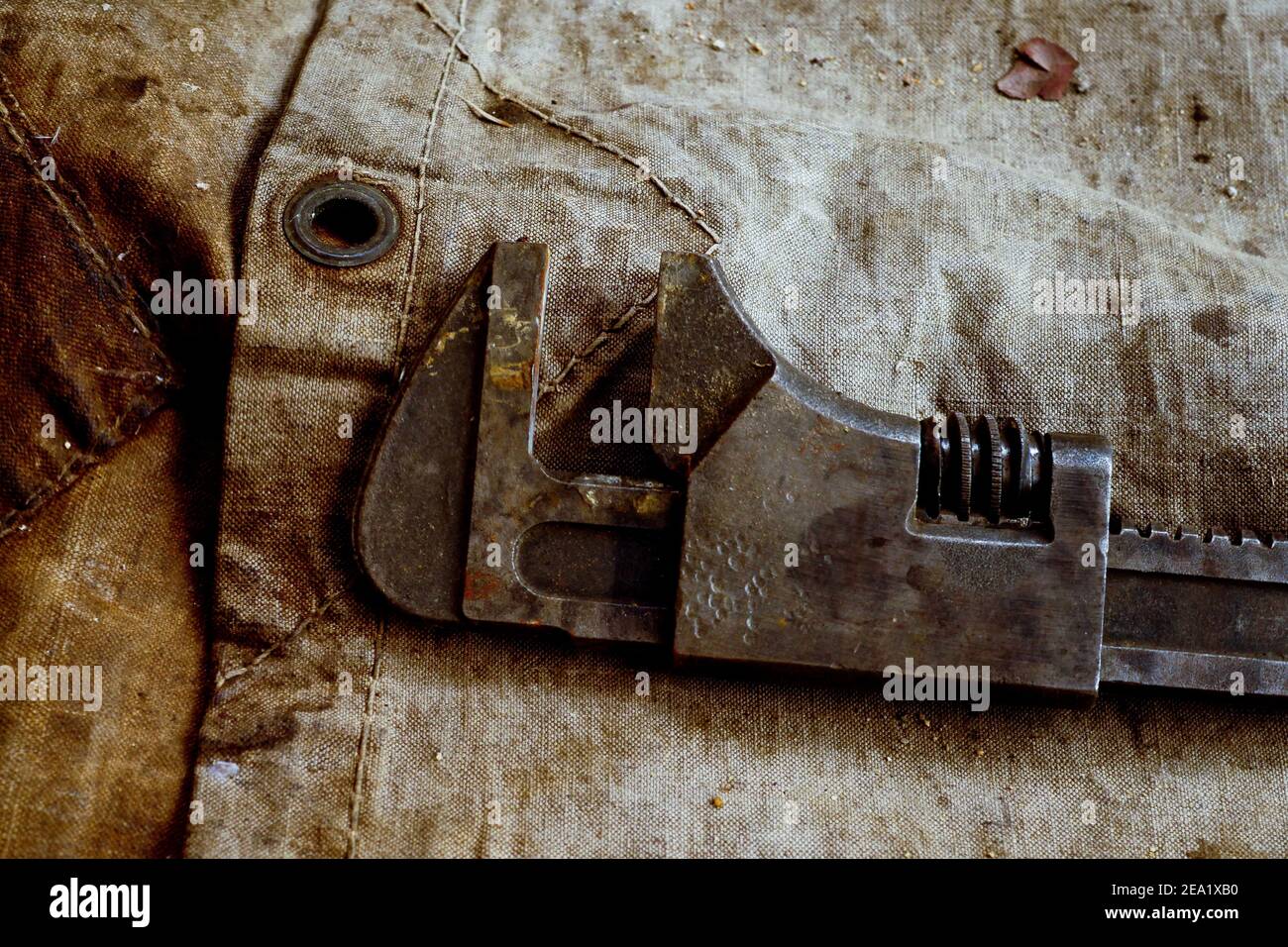 Wrench, Old tool, France Stock Photo - Alamy