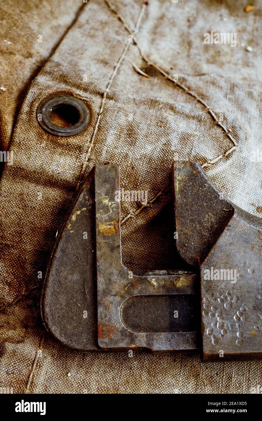 Wrench, Old tool, France Stock Photo - Alamy