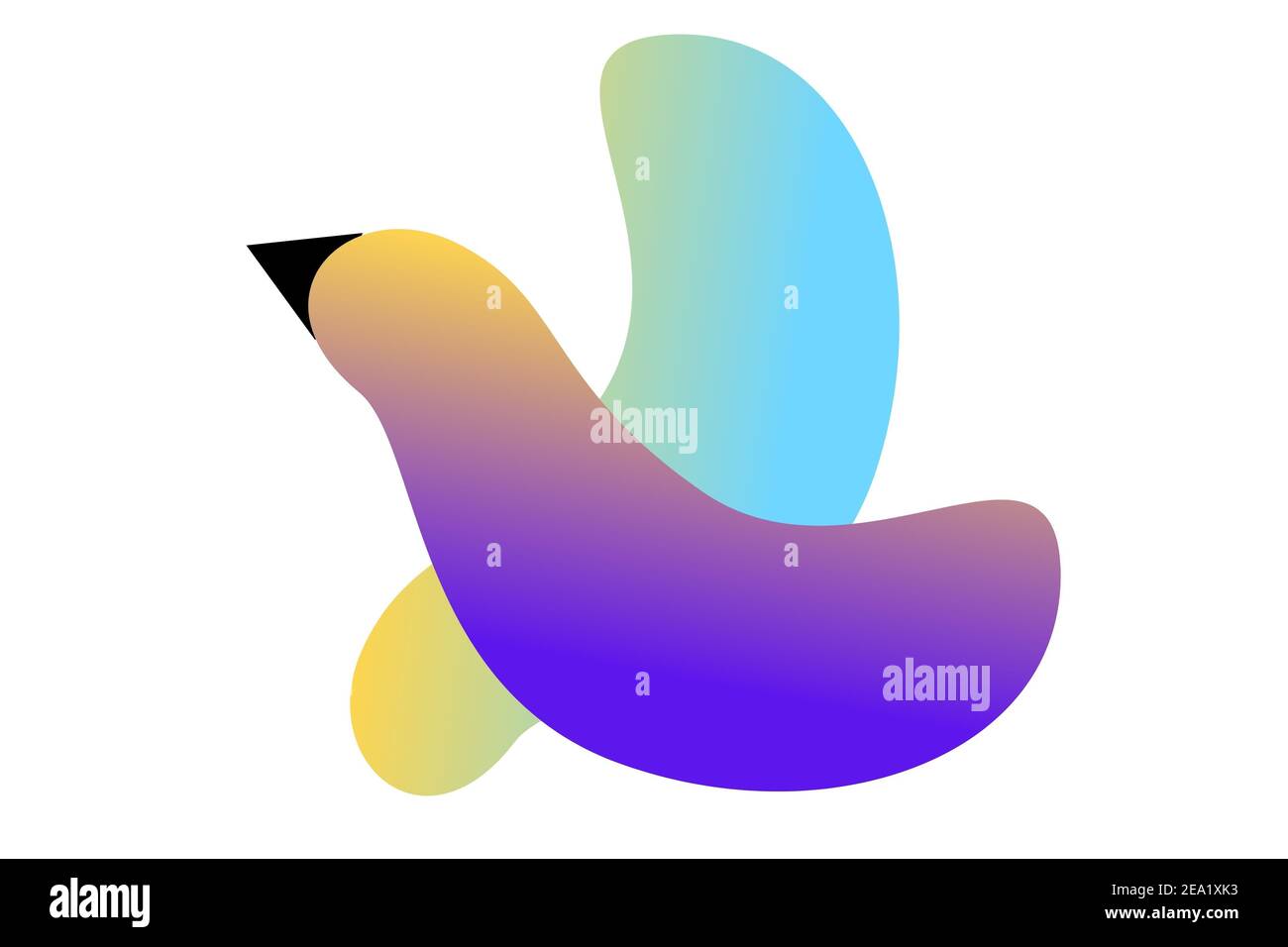 bird flying abstract or illustration for video background Stock Photo ...